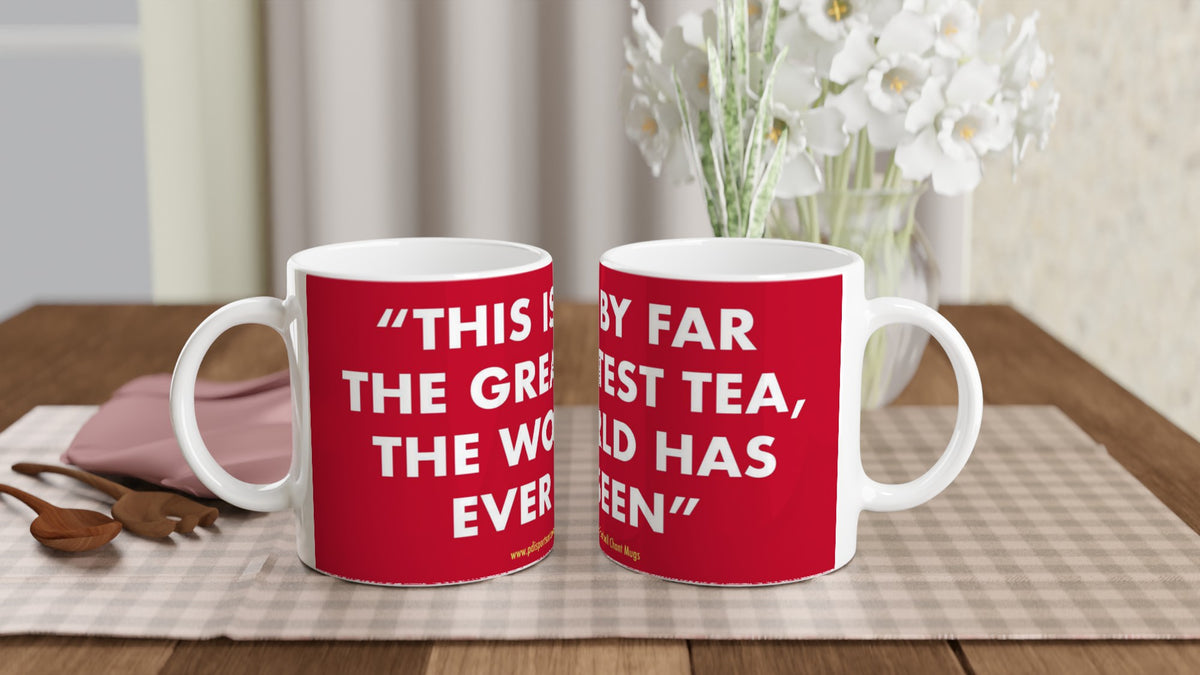 White ceramic Liverpool greatest team mug – PDI Sports Art