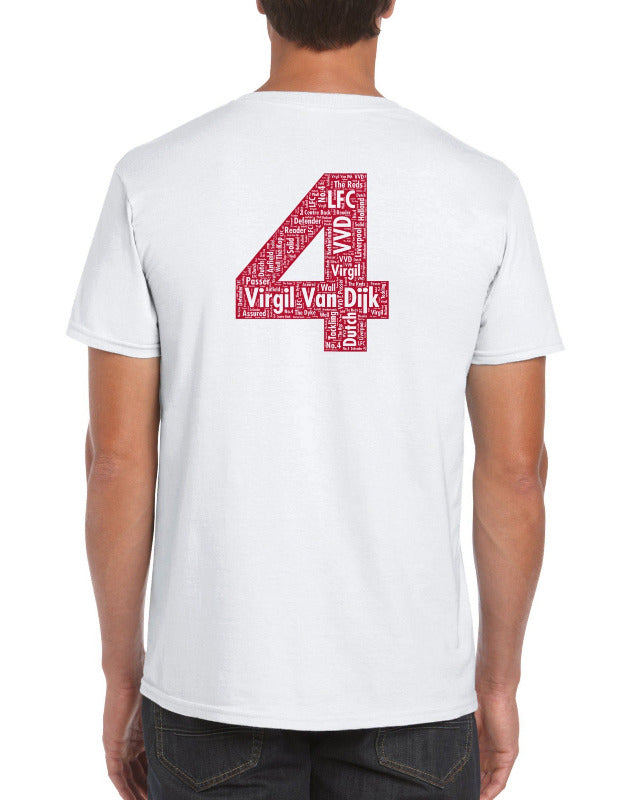 Virgil Van Dijk No.4 Liverpool number inspired crewneck T-shirt – PDI ...